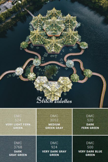 Ancient Siam - Embroidery Color Palette (With Thread Codes)