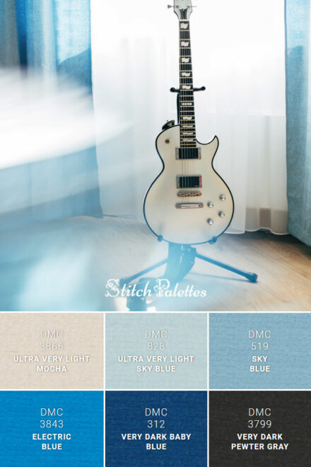 Color Tones & Guitar Tunes - Embroidery Color Palette (With Thread Codes)