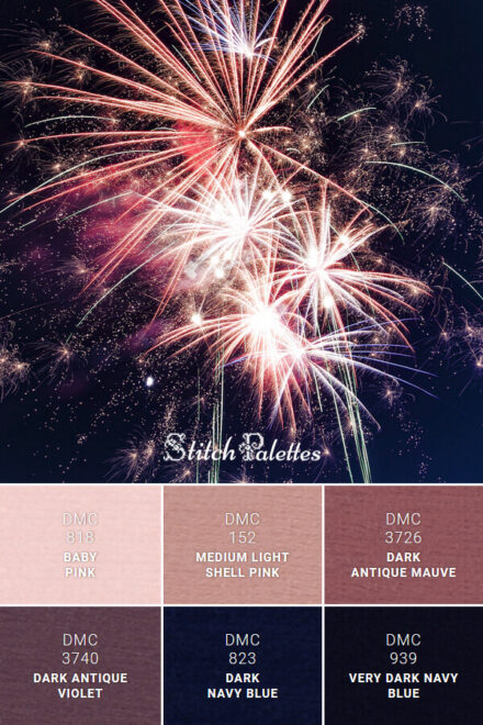 Happy New Year - Embroidery Color Palette (With Thread Codes)