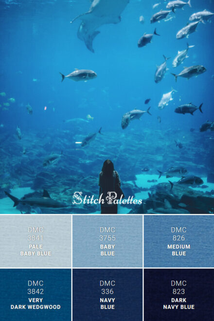 Breathing Underwater - Embroidery Color Palette (With Thread Codes)