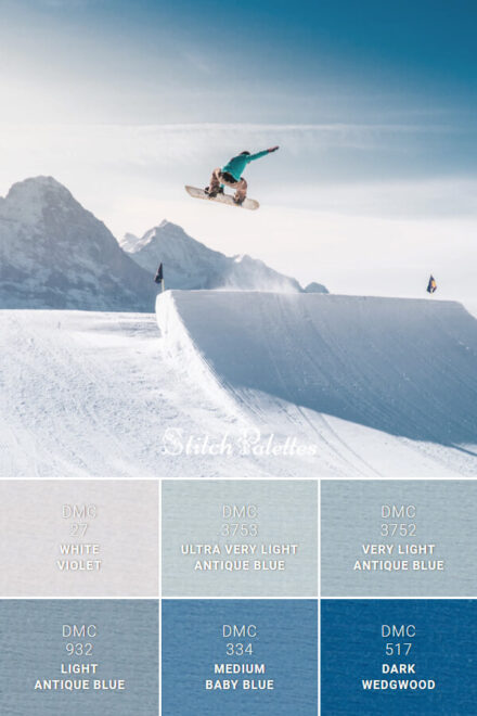 Kingdom Of Ice - Embroidery Color Palette (With Thread Codes)