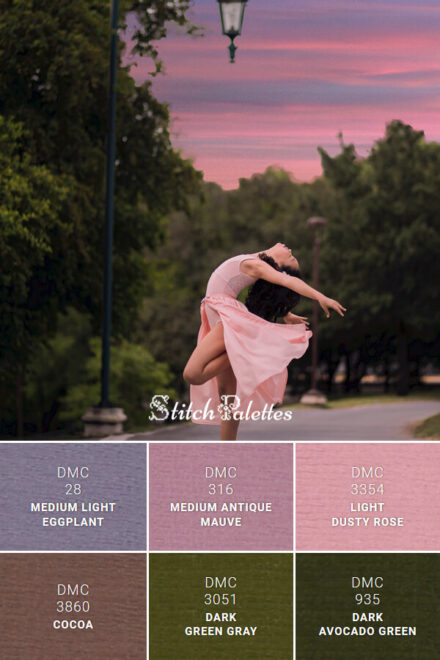 Tiny Dancer - Embroidery Color Palette (With Thread Codes)