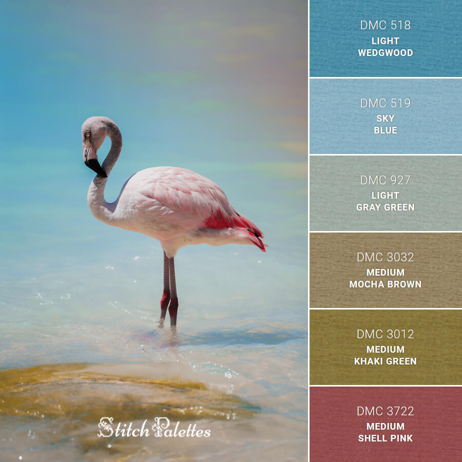 Midday Rest - Embroidery Color Palette (With Thread Codes)