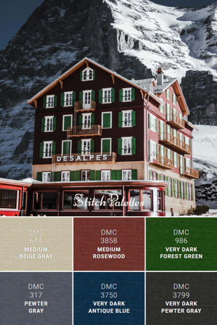 Winter Resort Getaway - Embroidery Color Palette (With Thread Codes)