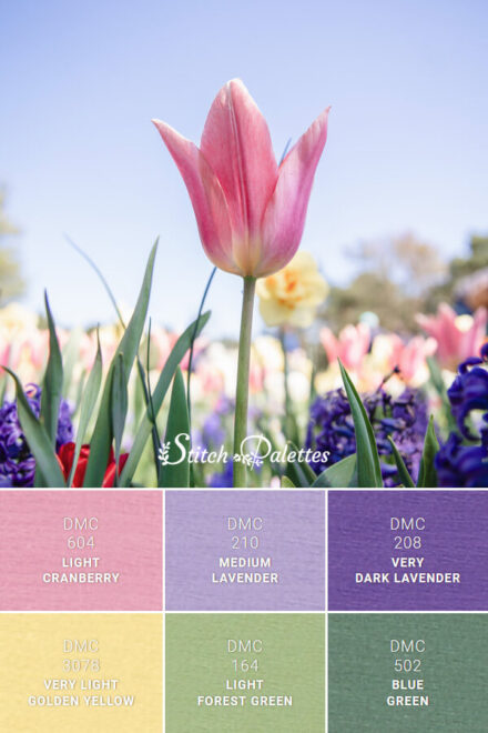 Uplifting Spring - Embroidery Color Palette (With Thread Codes)