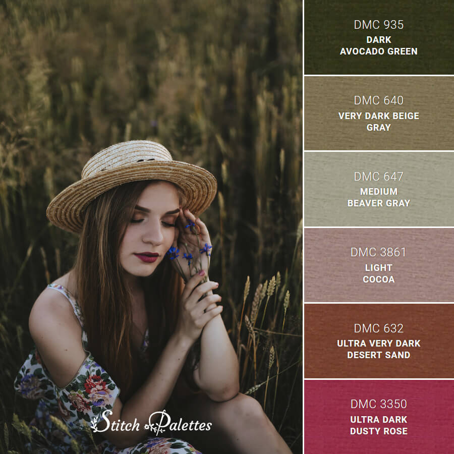 Mindful Meadows - Embroidery Color Palette (With Thread Codes)