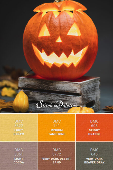 Pumpkin Season - Embroidery Color Palette (With Thread Codes)
