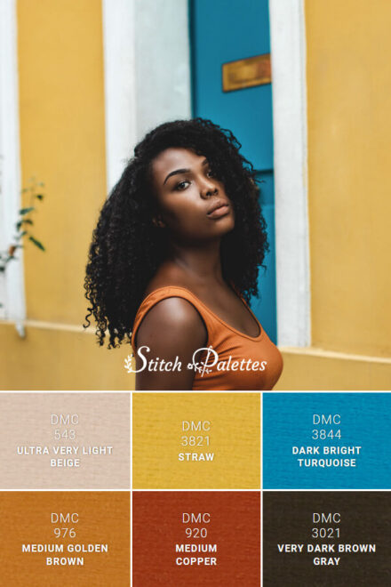 Portrait In Paris - Embroidery Color Palette (With Thread Codes)