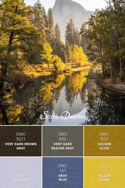 Autumn Gold - Embroidery Color Palette (With Thread Codes)