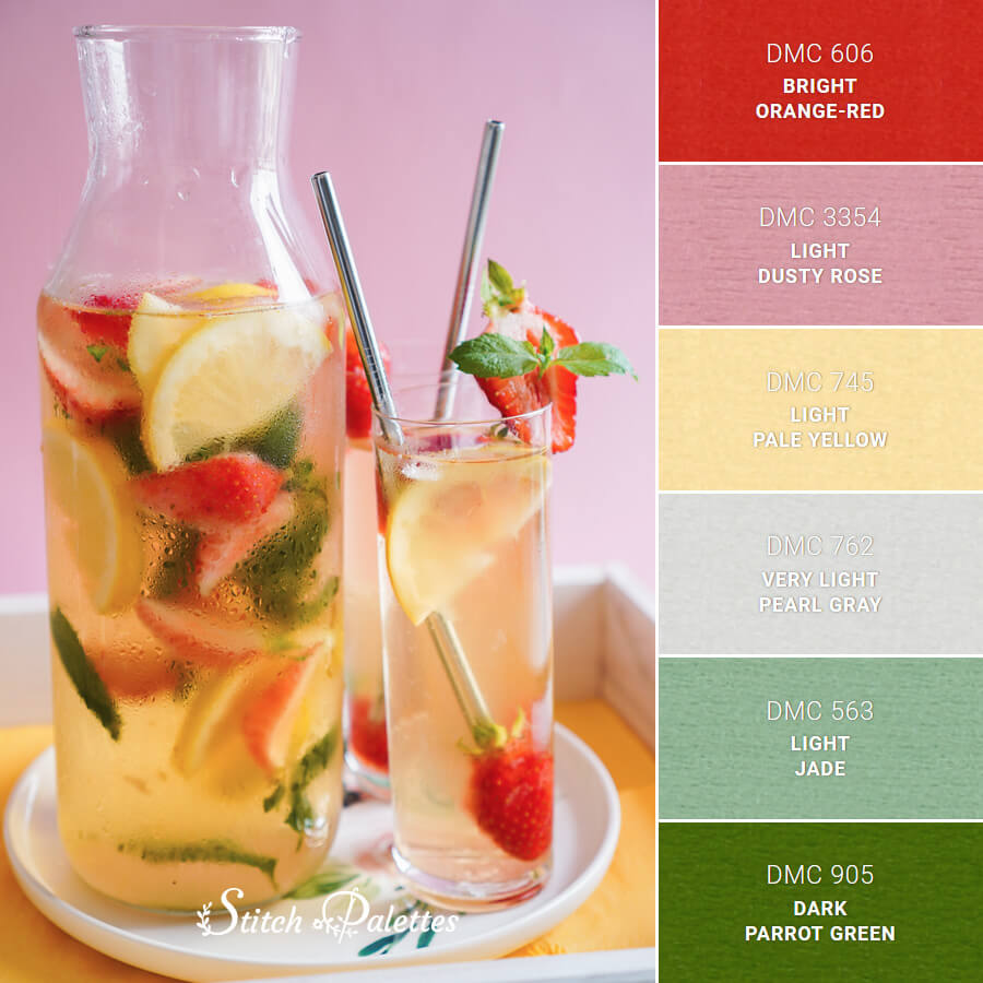 Icy Appetizer - Embroidery Color Palette (With Thread Codes)