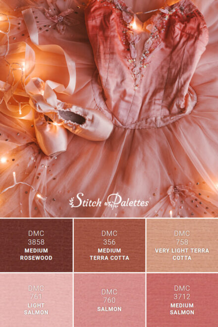 Pink Ballerina Dress - Embroidery Color Palette (With Thread Codes)