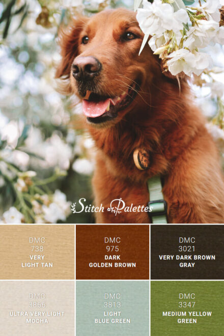 A Sniff Of Spring - Embroidery Color Palette (With Thread Codes)