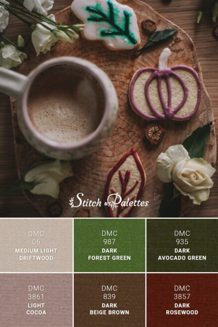 Autumn Treats - Embroidery Color Palette (With Thread Codes)