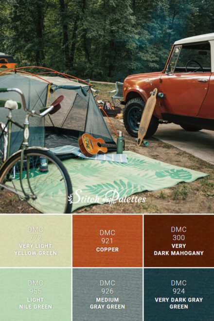 A Hippie Hideout - Embroidery Color Palette (With Thread Codes)