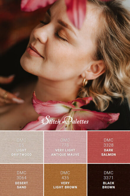 Flowers In My Hair - Embroidery Color Palette (With Thread Codes)