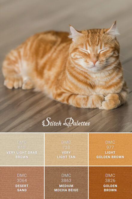 Timeless Gold - Embroidery Color Palette (With Thread Codes)