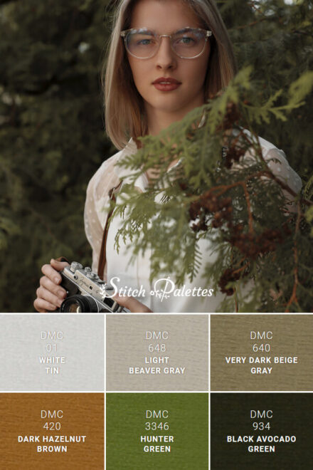 Forest Photography - Embroidery Color Palette (With Thread Codes)