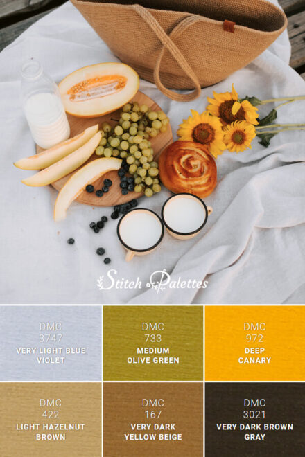 Summer Brunch - Embroidery Color Palette (With Thread Codes)