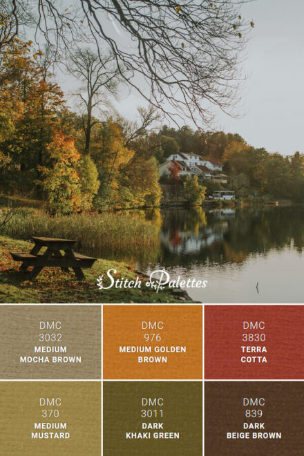 Ochre October - Embroidery Color Palette (With Thread Codes)