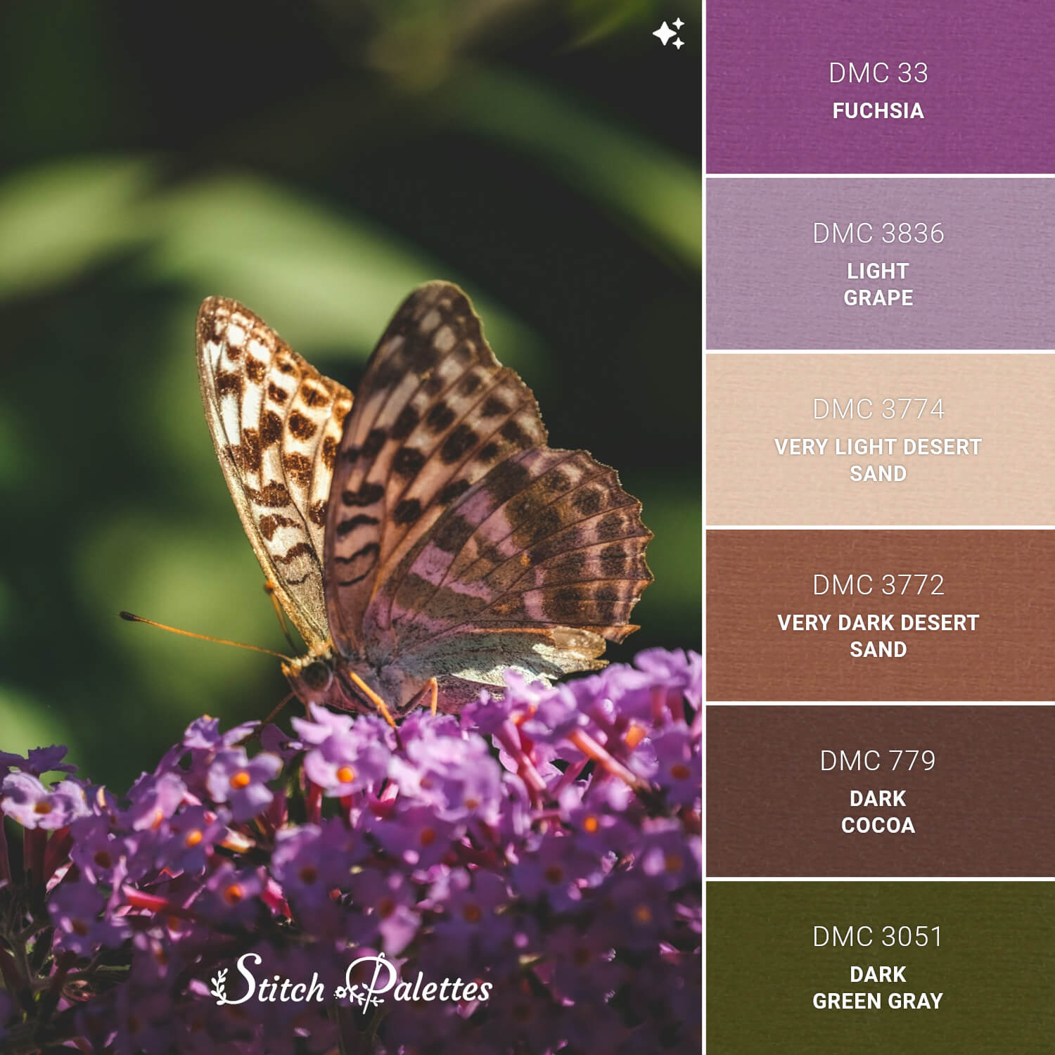 A Quiet Landing - Embroidery Color Palette (With Thread Codes)