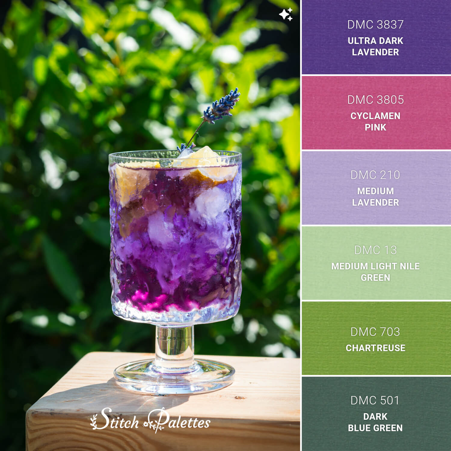 Garden Cooler - Embroidery Color Palette (With Thread Codes)