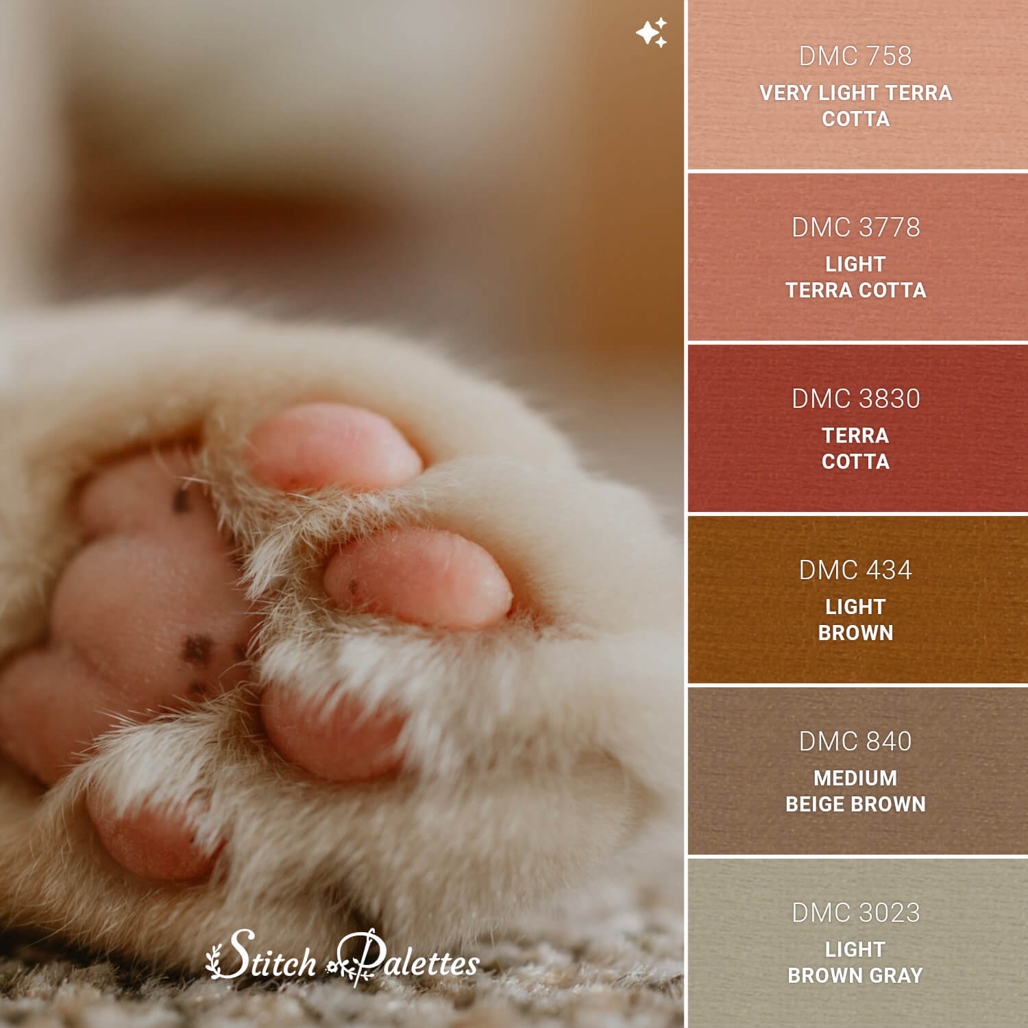 Spotty Beans - Embroidery Color Palette (With Thread Codes)