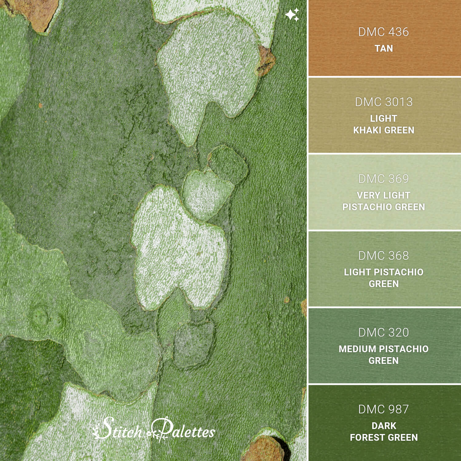 Textures Of Nature - Embroidery Color Palette (With Thread Codes)