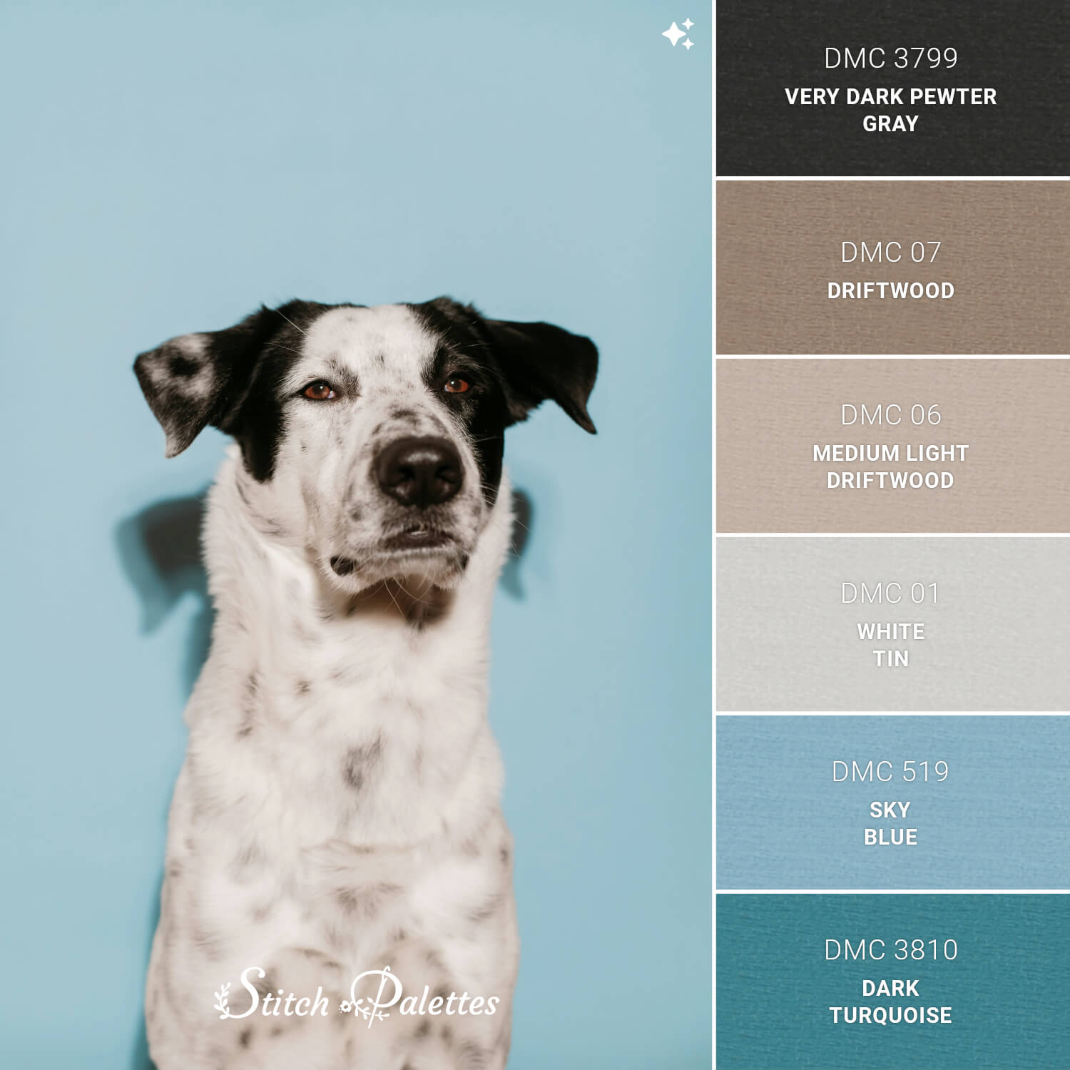 Mugshot Of The Muffin Thief - Embroidery Color Palette (With Thread Codes)