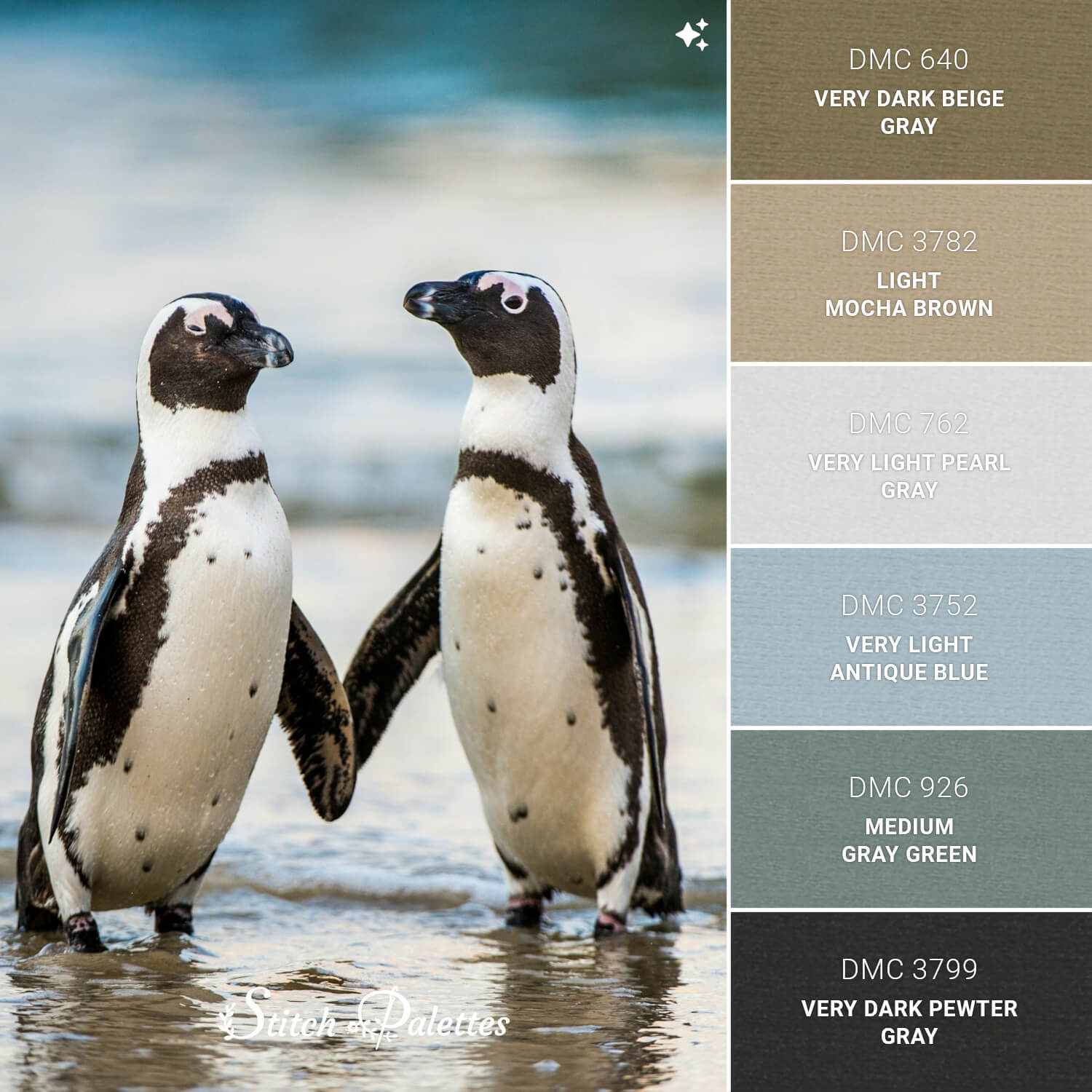 Together Ashore - Embroidery Color Palette (With Thread Codes)