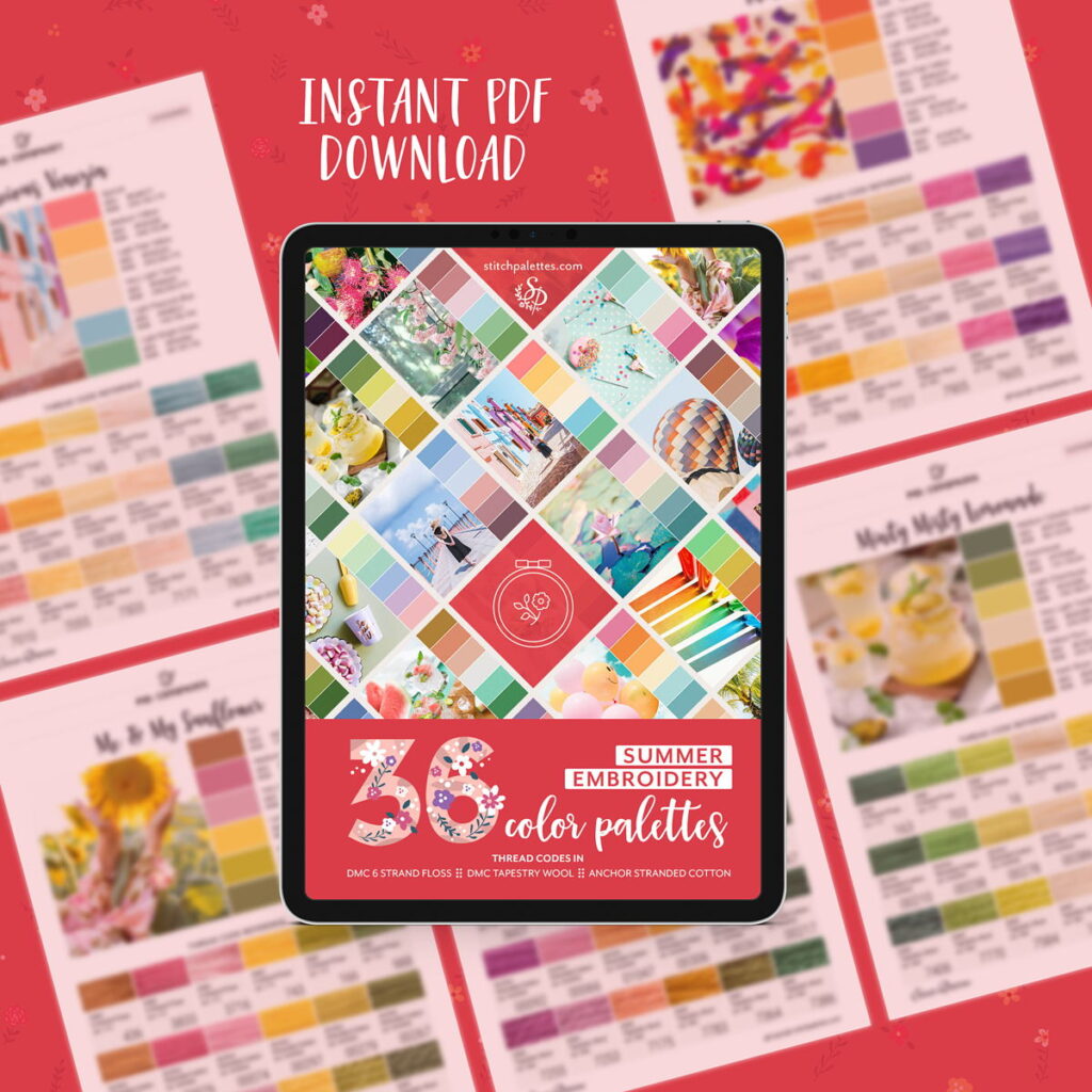 Ready-to-use Embroidery Color Palettes (With Thread Codes)